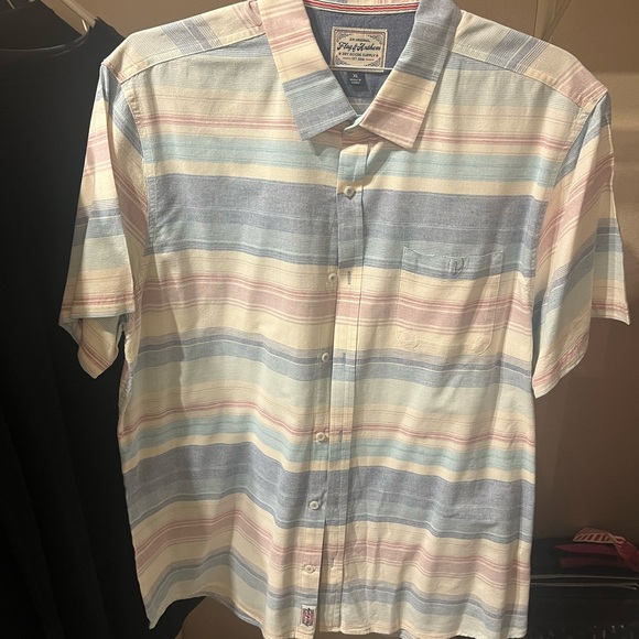 Flag & Anthem | Shirts | Mens Pastel Striped Casual Button Down Shirt ...